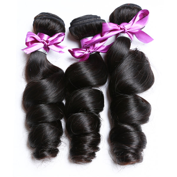 7A LOOSE WAVE 3 EXTENSIONS- BUNDLES – Sapphire Virgin Hair